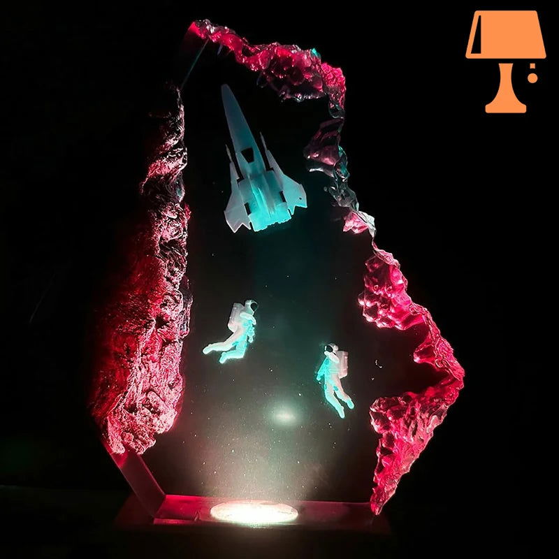 AuroraSphere LED-Lampe – Einzigartiges Künstlerisches Design aus Holz